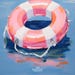 Lifebuoy Painting, Digital Download, Nautical Pastel Buoy Art Print ...