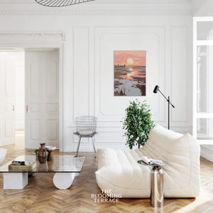 Pastel Swamp Sunset Landscape Art, Digital Download, Coastal Wall Decor ...