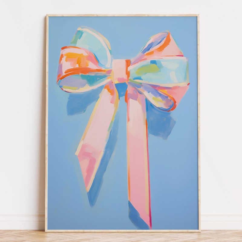 Blue Preppy Bows Wallpaper - Etsy