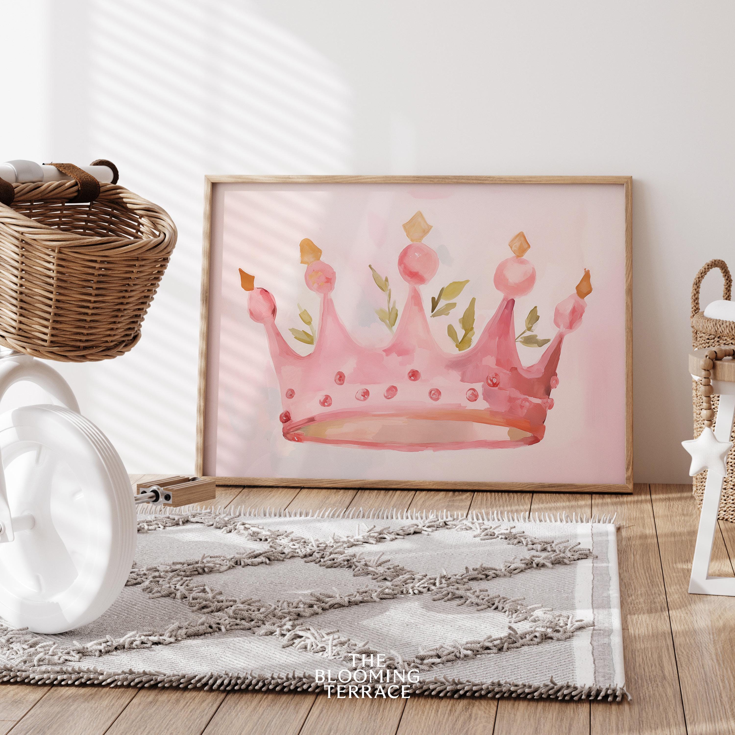 Pink Princess Crown Print, Digital Download, Magical Fairytale Print ...