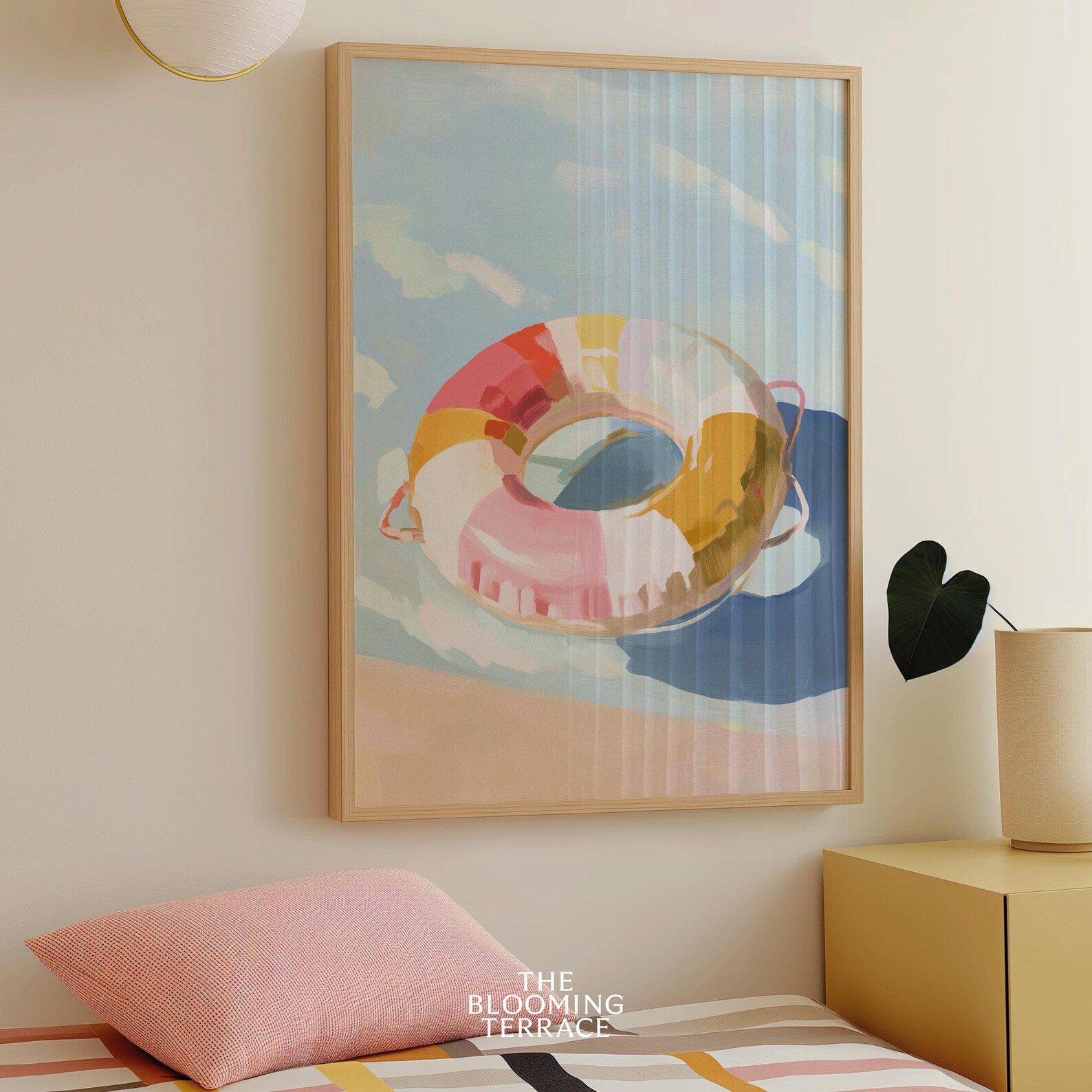 Colorful Lifebuoy Art Print, Digital Download, Coastal Wall Decor ...