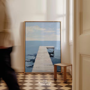 Jetty by the Sea Art Print, Digital Download, Nautical Maritime Print ...