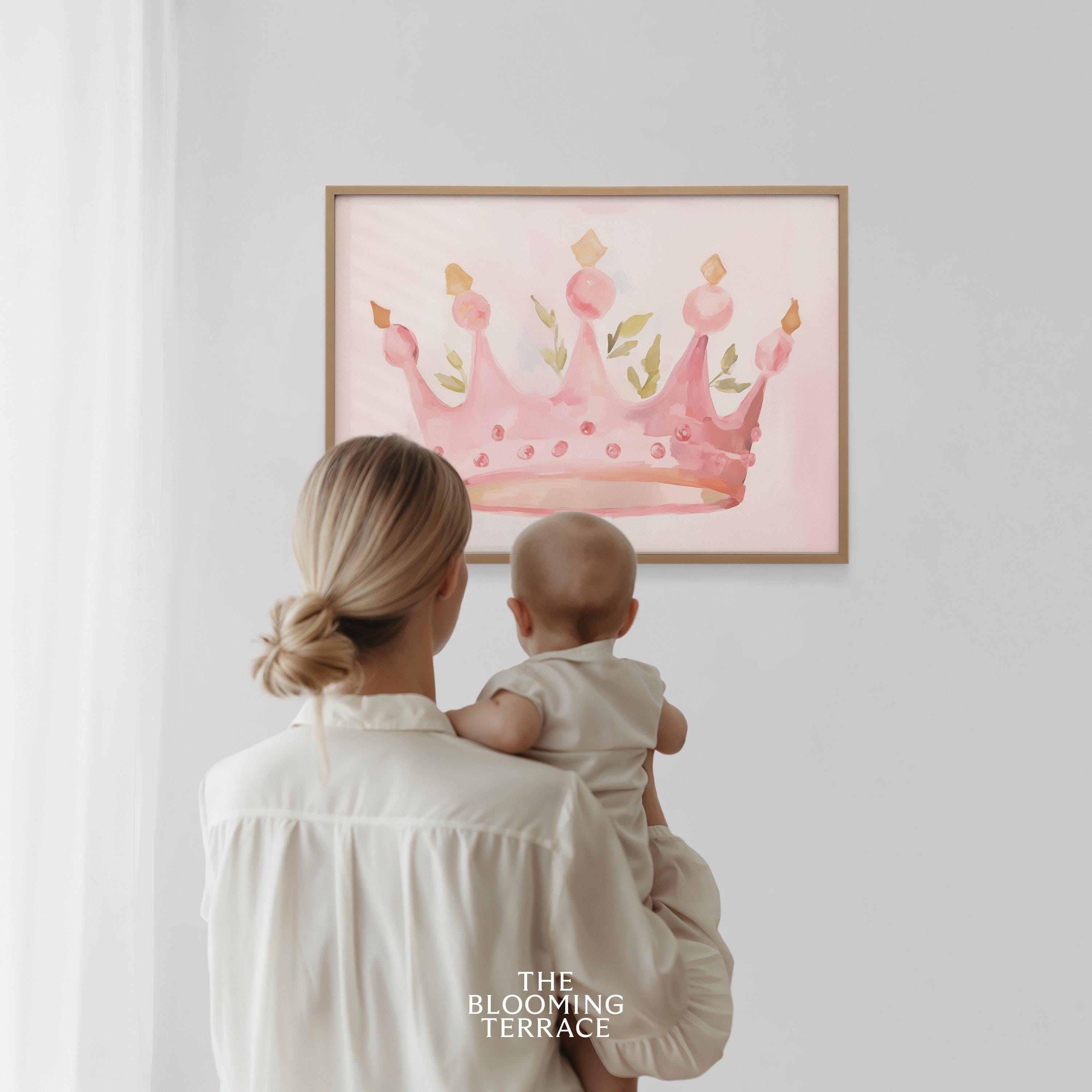 Pink Princess Crown Print, Digital Download, Magical Fairytale Print ...