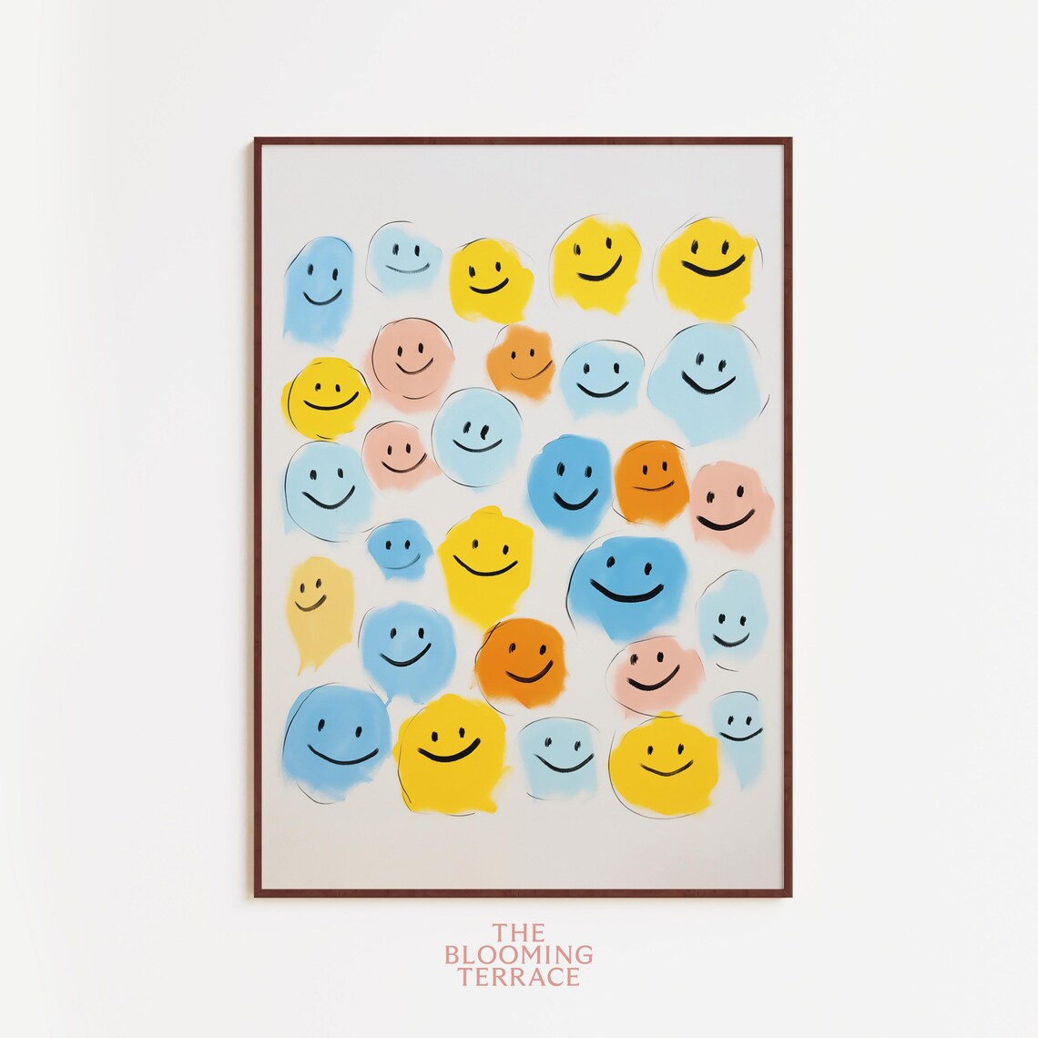 Smiley Face Art Print, Digital Download, Lucky You Print, Dorm Room ...