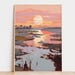 Pastel Swamp Sunset Landscape Art, Digital Download, Coastal Wall Decor ...