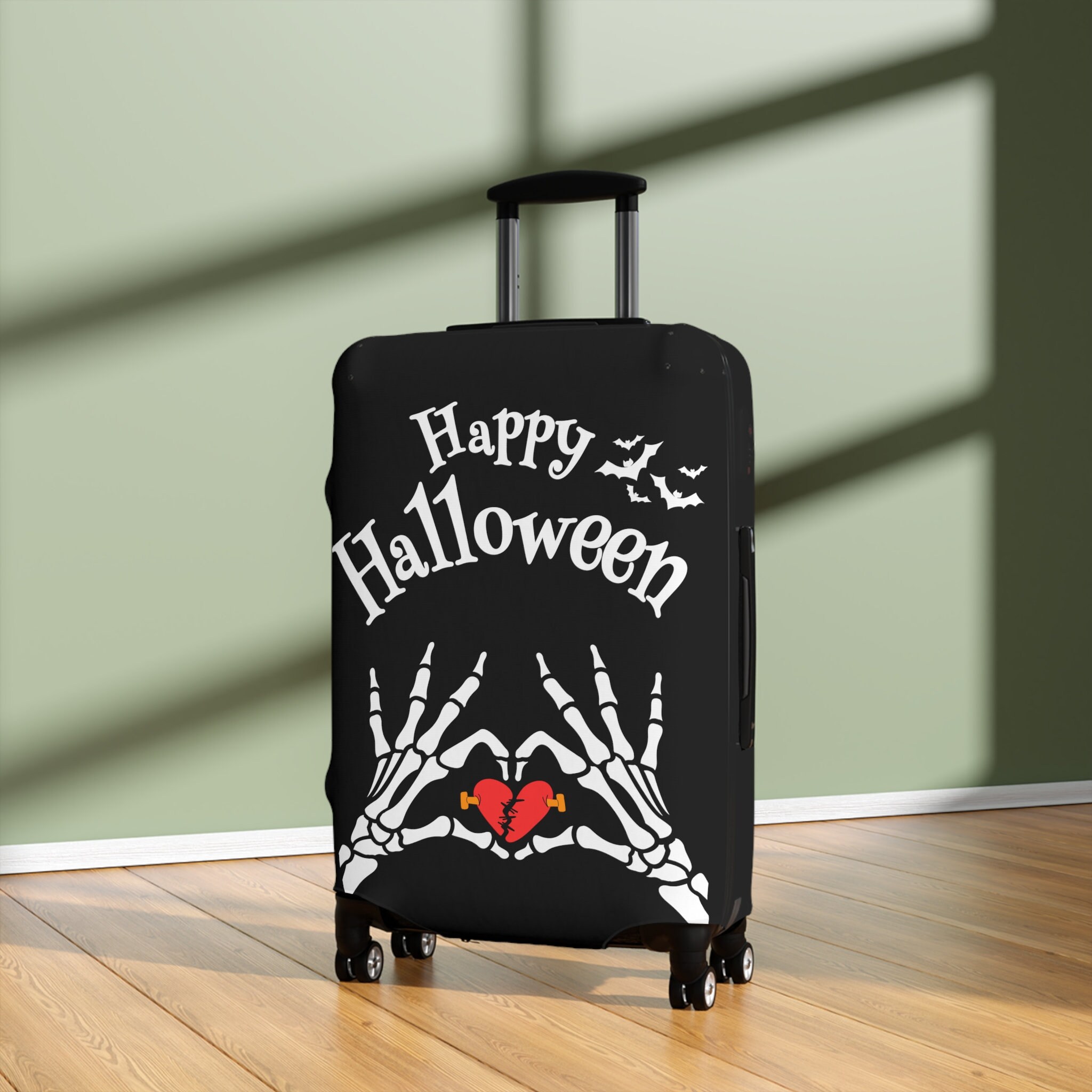 Halloween Luggage Cover Skeleton Baggage Cover Happy Halloween Suitcase ...