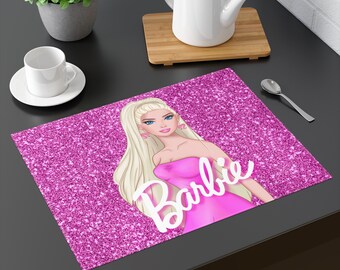 Barbie Placemat Cartoon Girl Service Kit Anime Barbie Place - Etsy