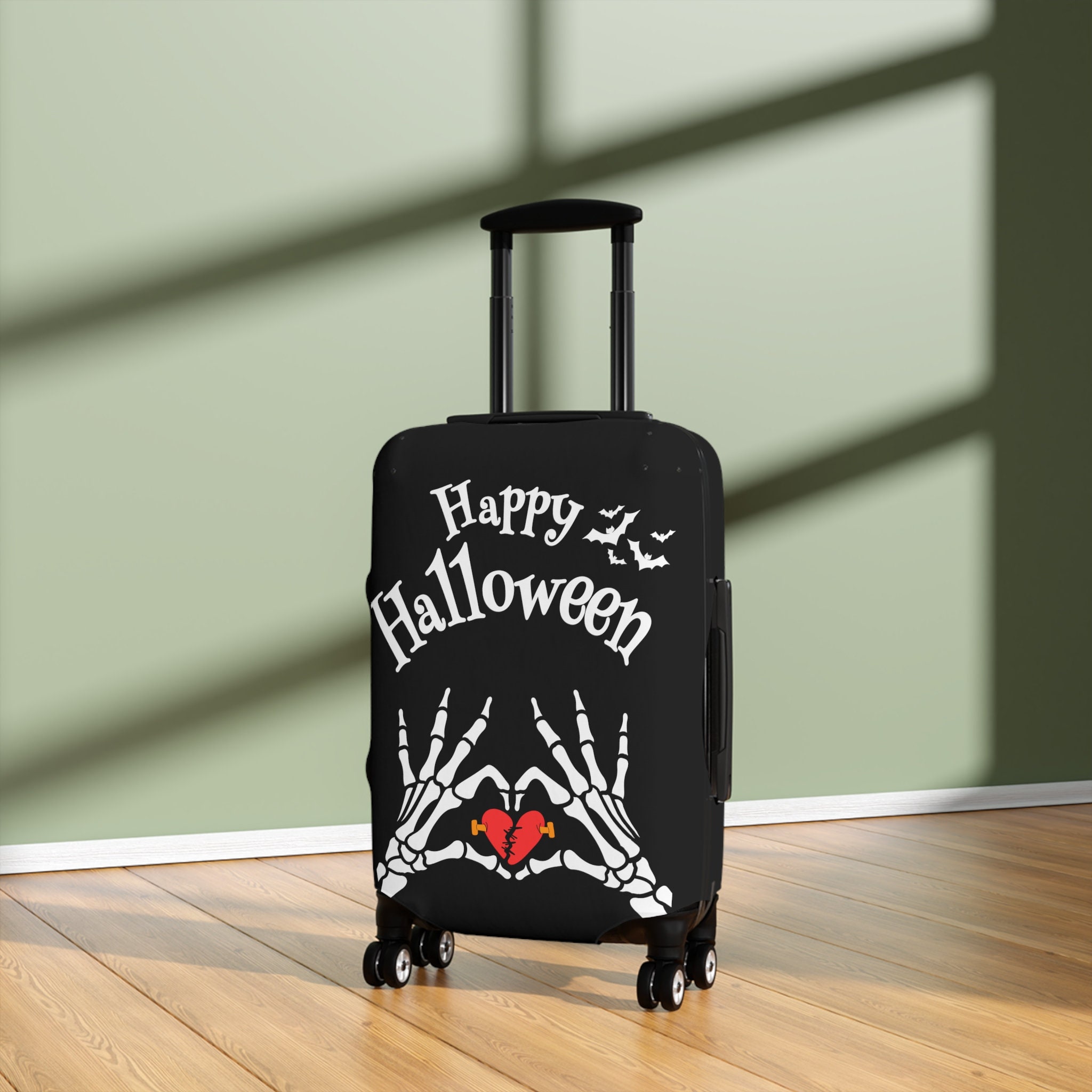 Halloween Luggage Cover Skeleton Baggage Cover Happy Halloween Suitcase ...