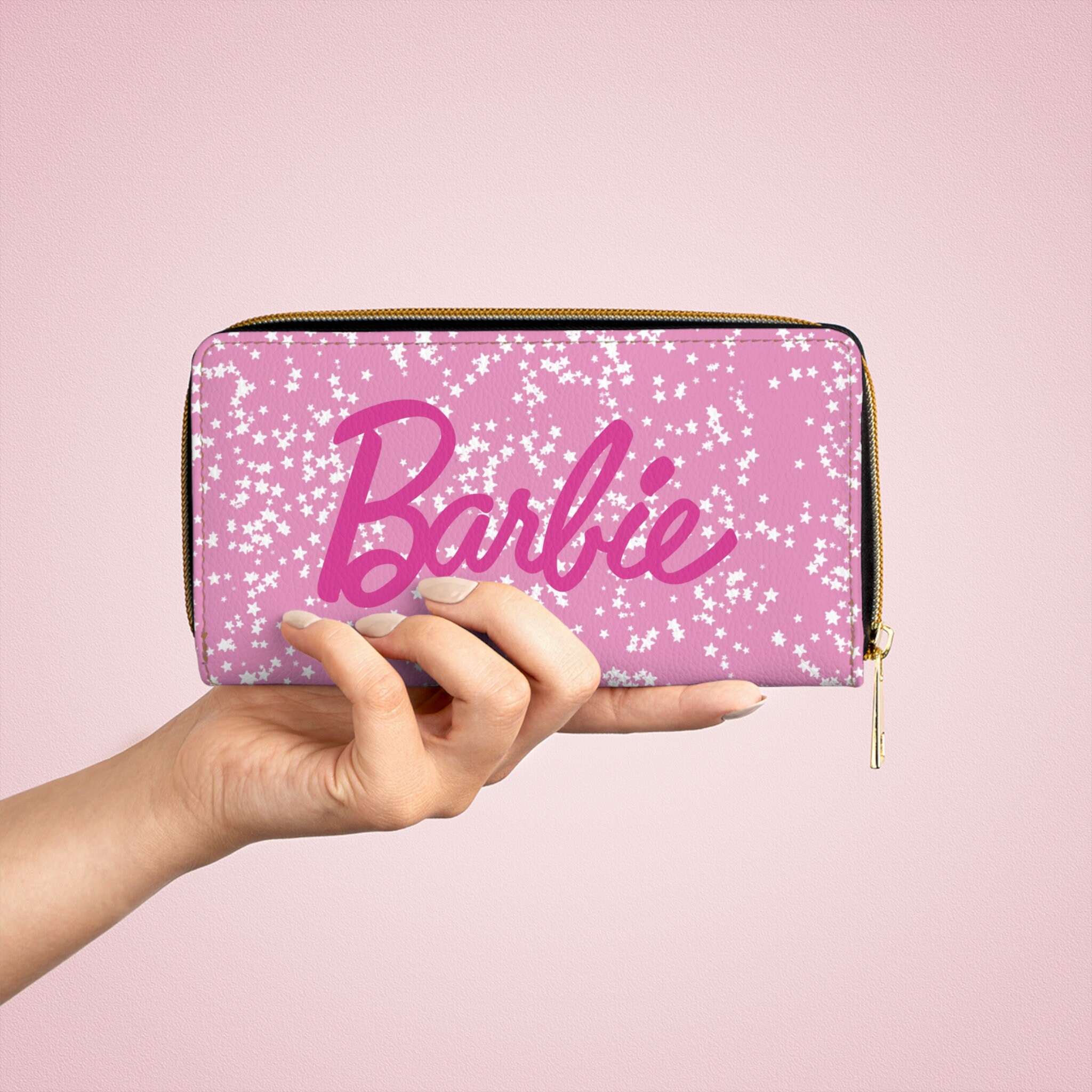 Barbie Zipper Wallet Paster Color Wallet Barbie Girl Patterned Wallet ...