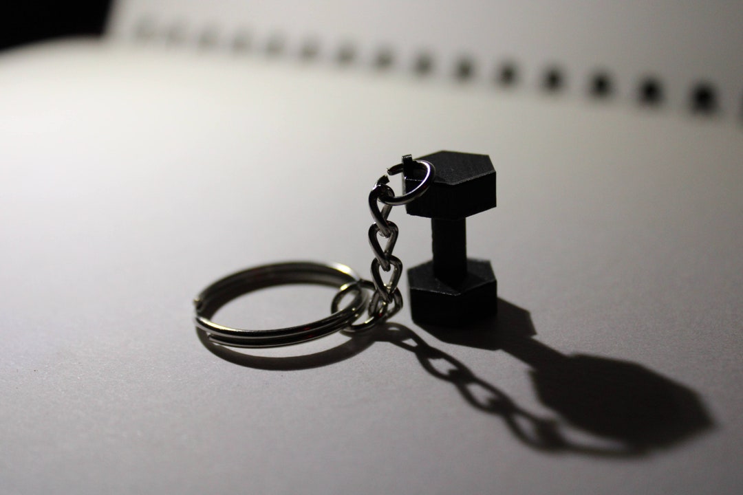 Dumbbell 3D Printed Keychain | Gym Lovers | Weightlifting | Fitness ...