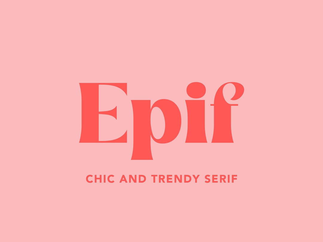 Epif Serif Font: Modern Swash Font With Alternates - Etsy UK