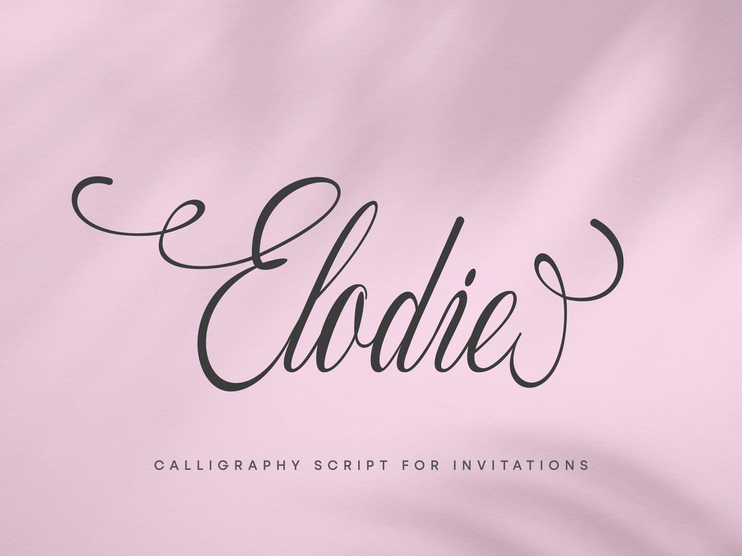 Script Font for Cricut Canva Invitations | Elodie Calligraphy Font ...