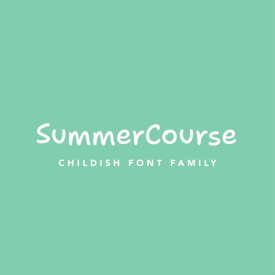 Summer Course Font Family - Cute Font, Cricut Font, Procreate Font ...