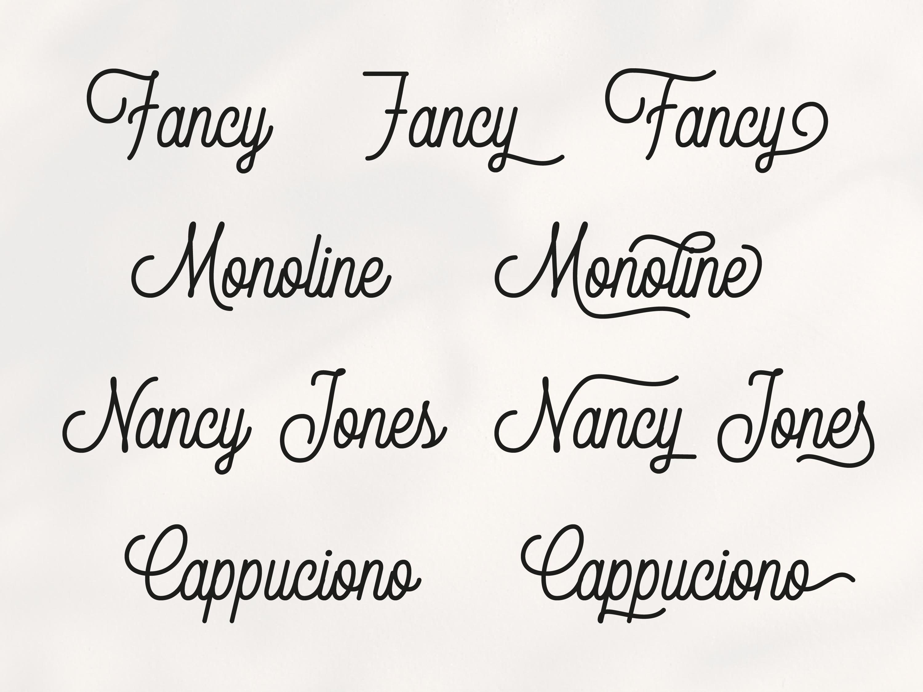 Nancy Elegant Monoline Script With Alternates - Canva, Cricut ...
