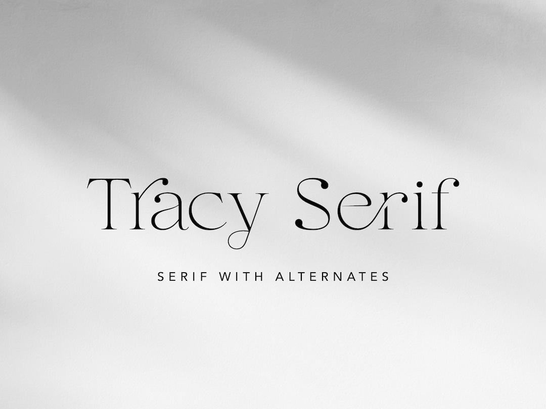 Tracy Serif Font – Retro Elegant Font With Alternates - Etsy