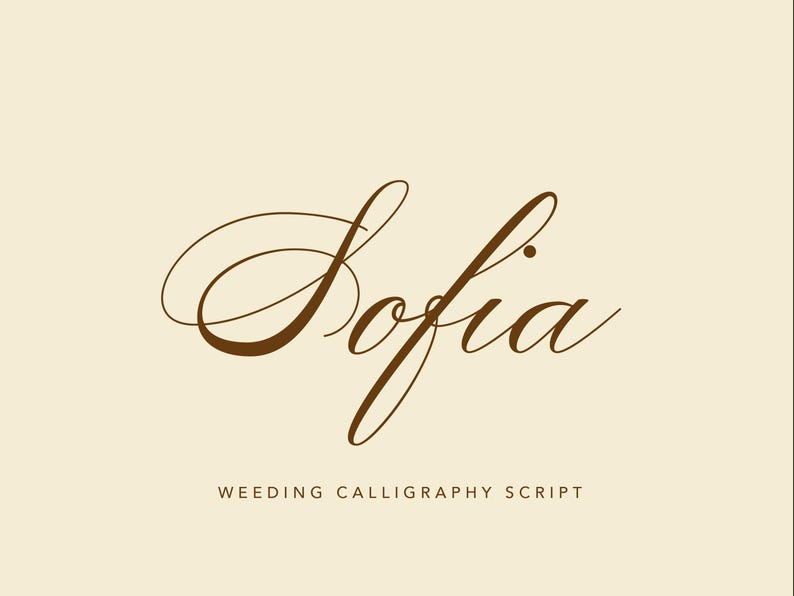 Sofia Script Wedding Font - Script Font for Wedding Invitations ...