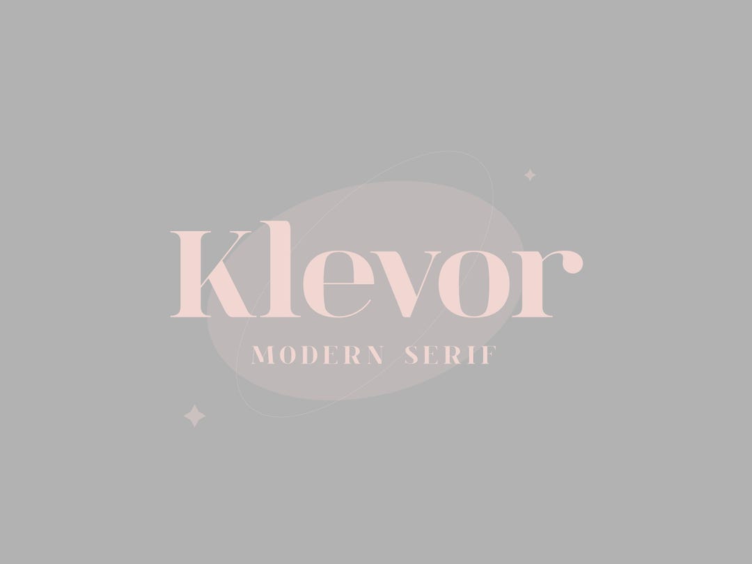 Klevor Elegant High-contrast Modern Serif - Canva, Cricut, Logo ...