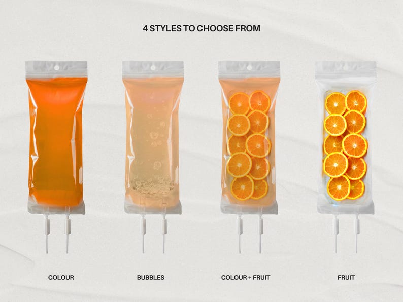Vitamin Drip Bag Labels, IV Drip Bag Designs and Labels, IV Hydration ...