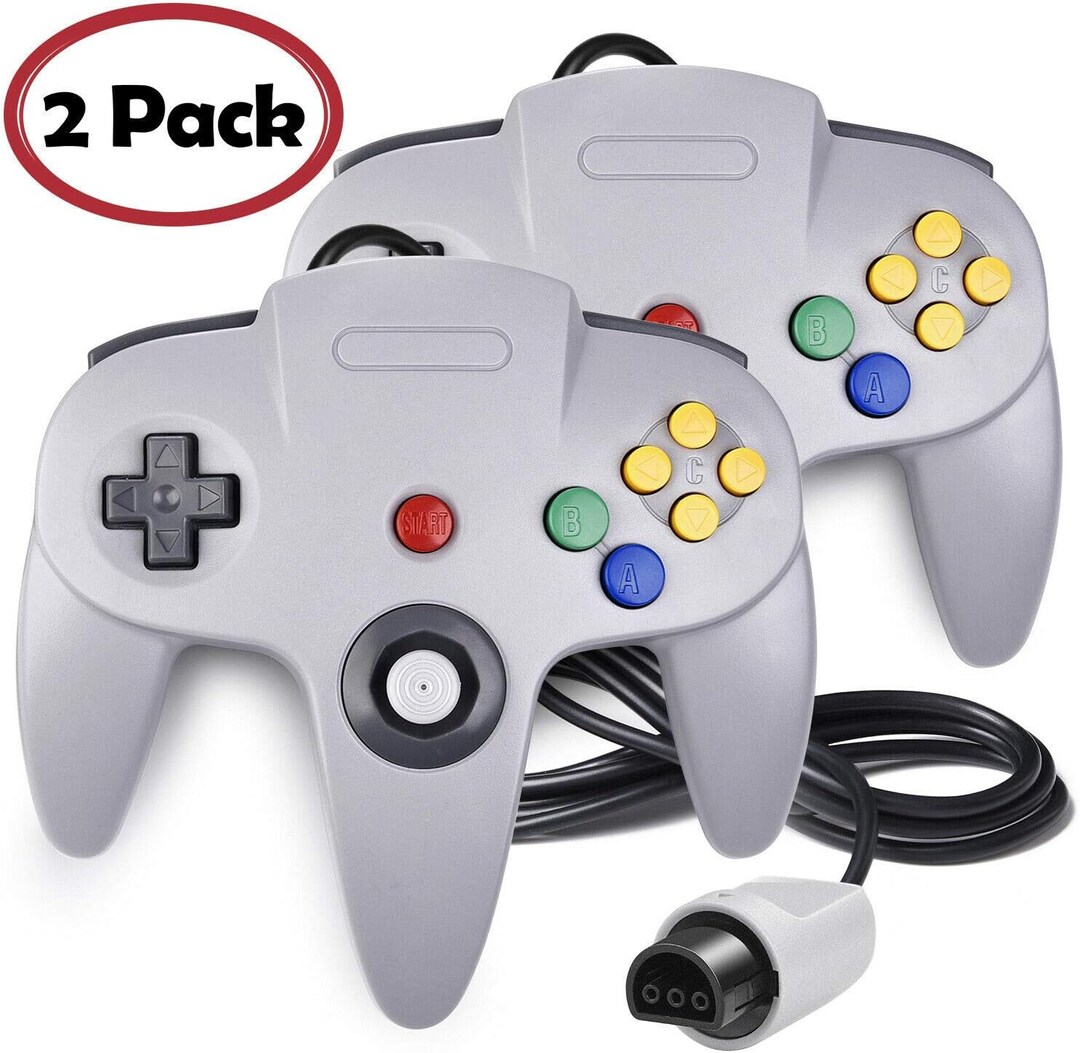 X2 Classic N64 Controller Retro N64 Wired Game Pad Controller Joystick ...