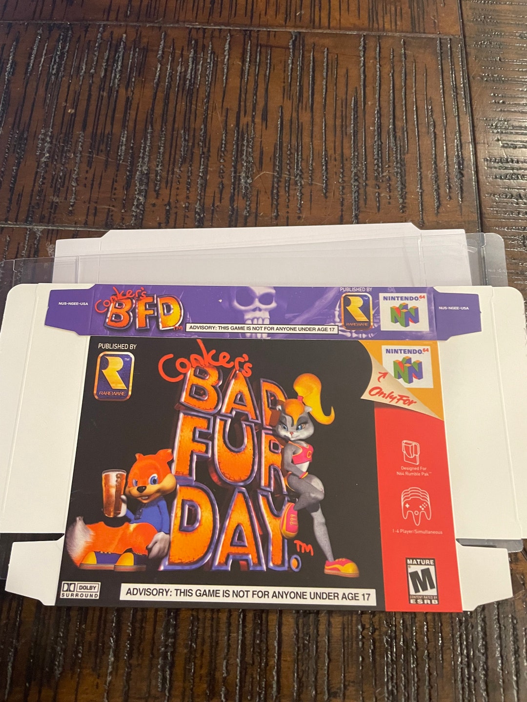 Conkers Bad Fur Day Nintendo 64 N64 Box Protector Etsy