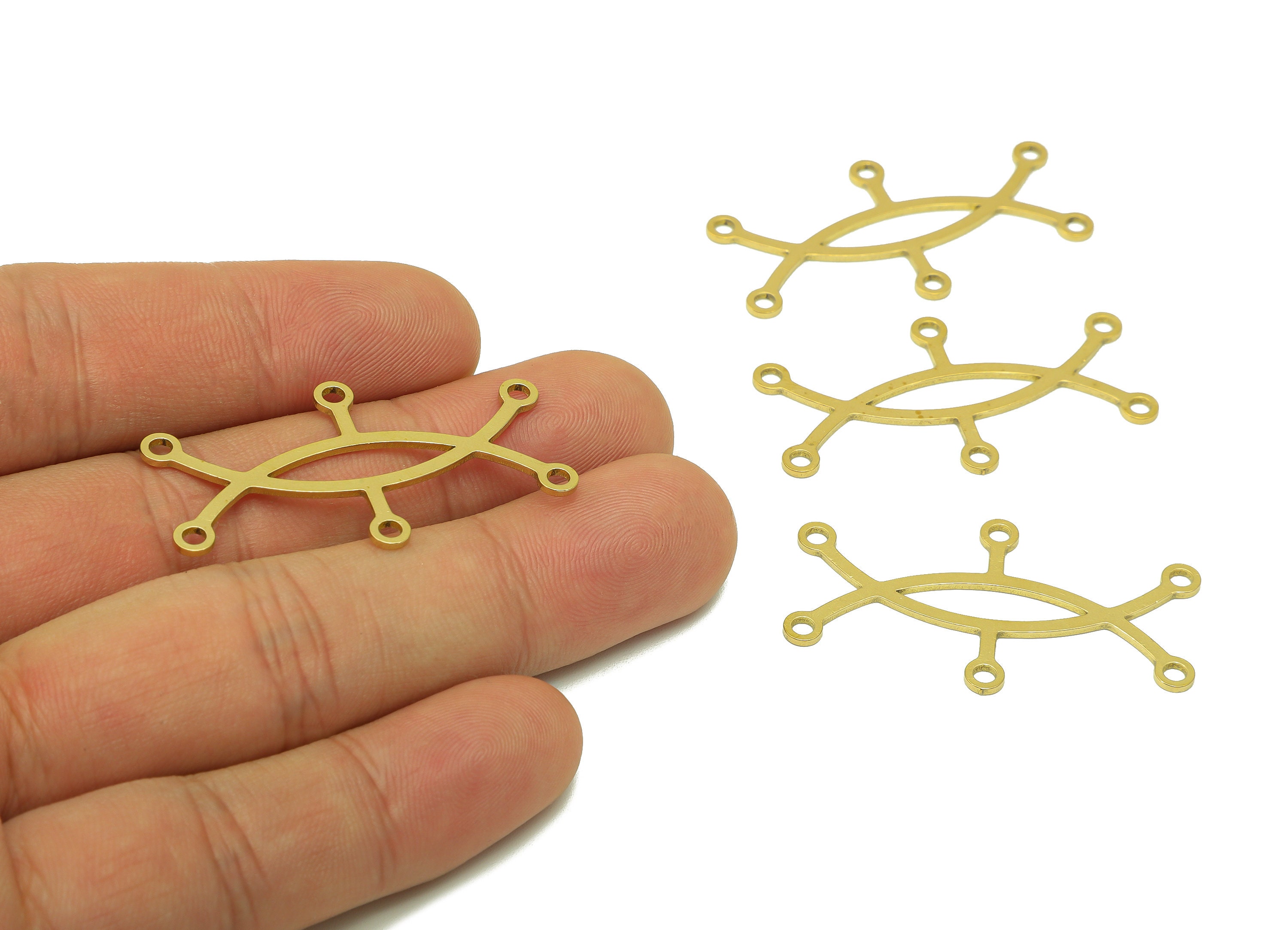 Arc Wire Laser Cut Connectors, Abstract Overlapped Eyelash Connector ...