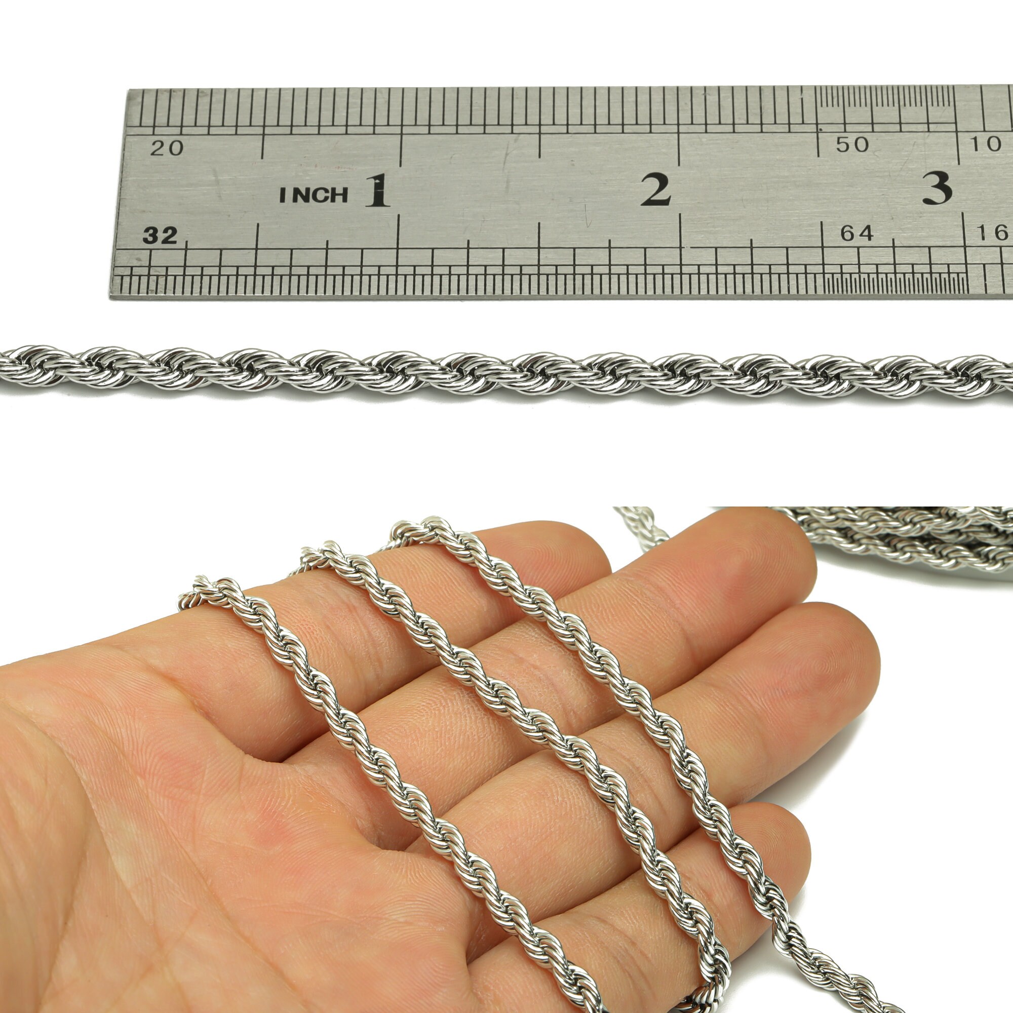 3.4mm Rope Chains, 304 Stainless Steel Rope Chain, 2.7mm Rope Chains ...