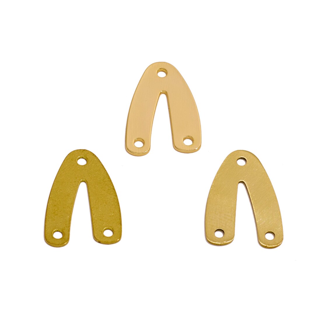 Geometric Lasercut Connector, Raw Brass Geometric 3 Holes Connector ...