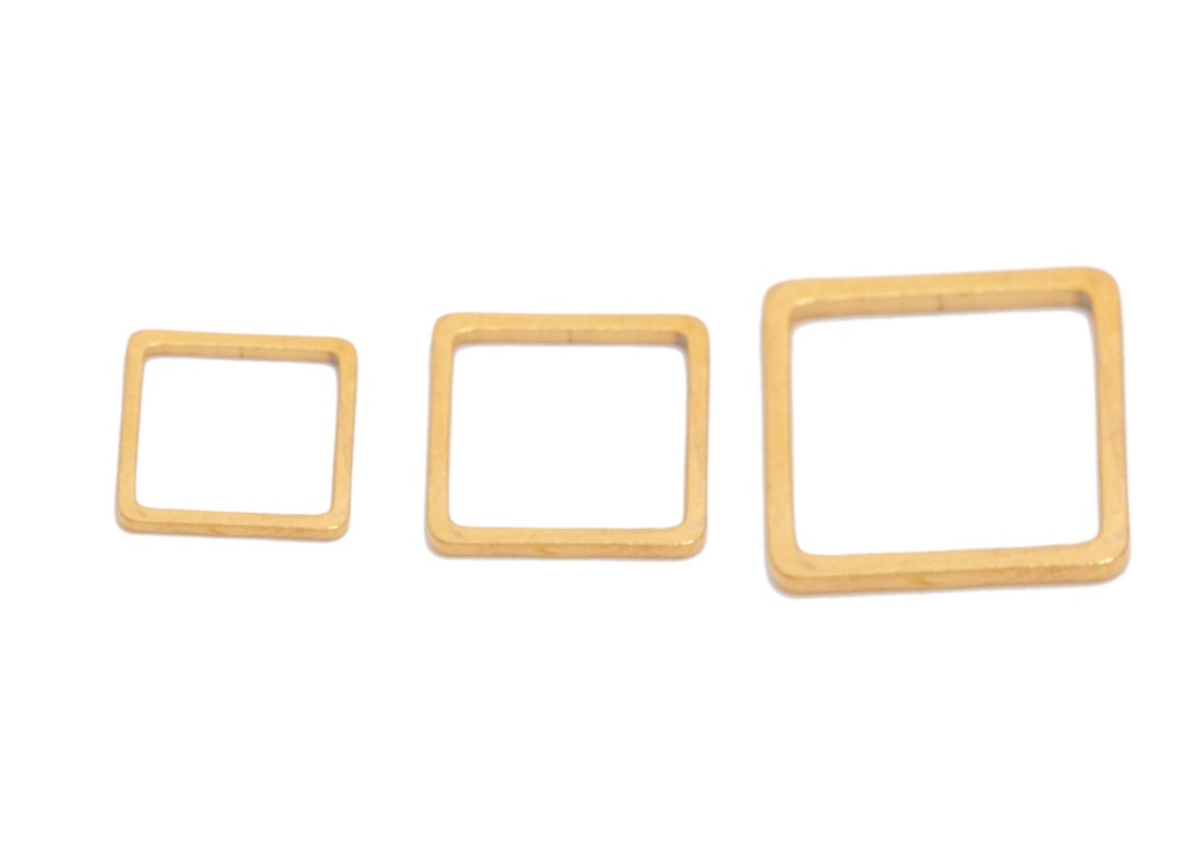 Stainless Steel Square Rings, Square Rings Charms, Stainless Steel ...