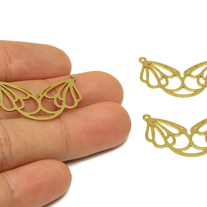 Clown Laser Cut Connector, Abstract Joker Cutout Connector, Raw Brass ...