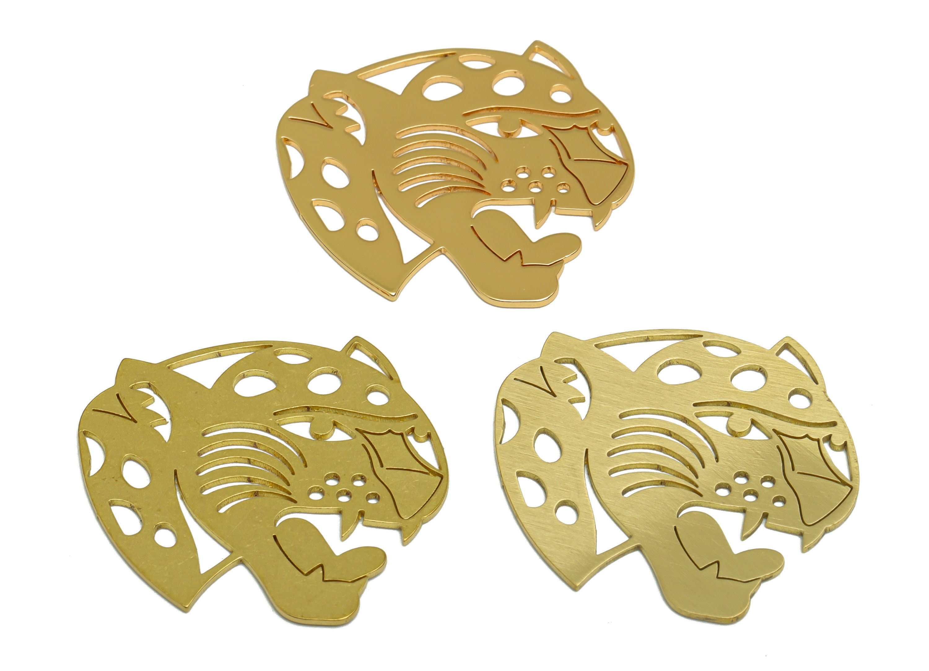 Feral Leopard Laser Cut Earring Charm Spots Panther Head - Etsy