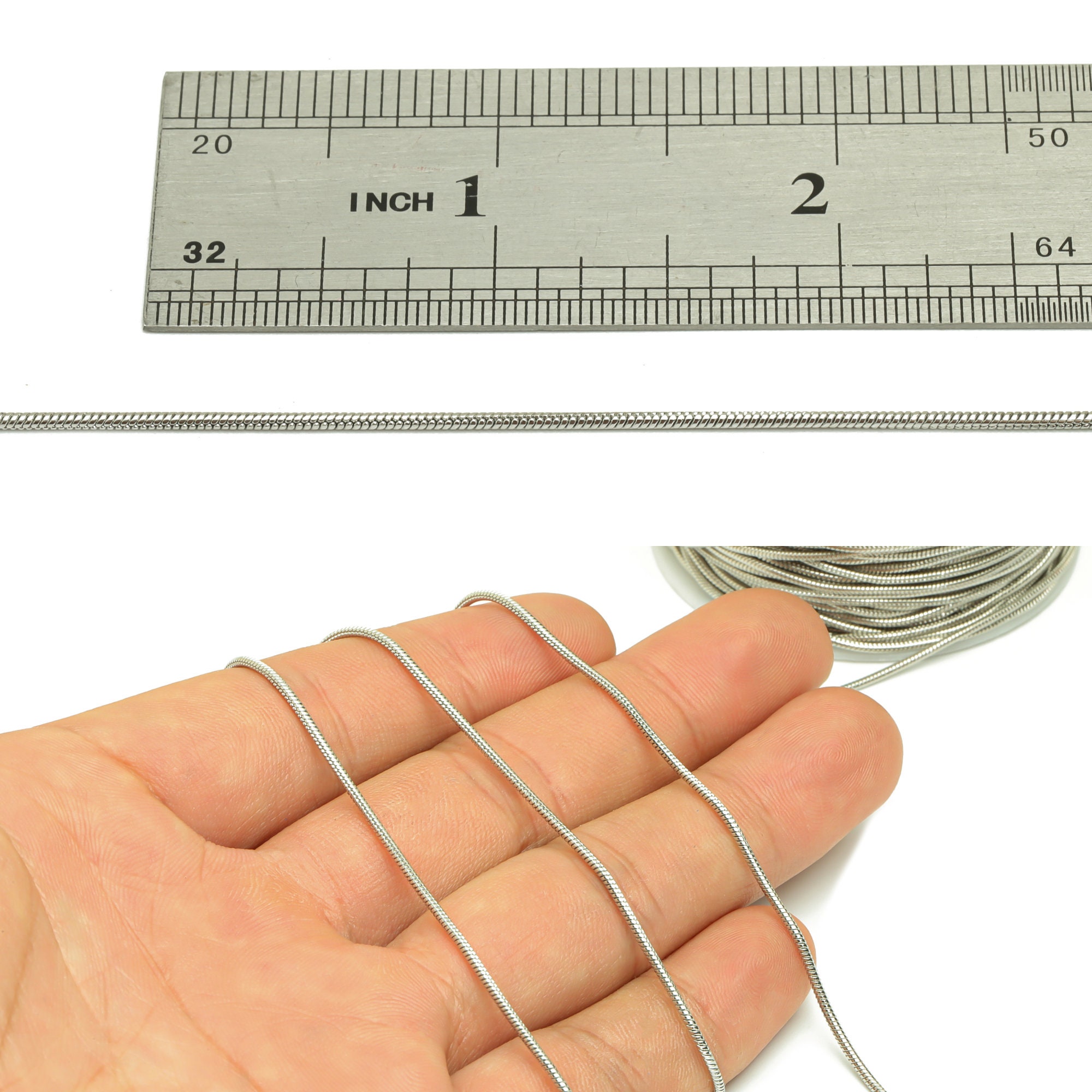 Gold Tiny Chains, 1.2mm Snake Chain, Cube Chain, Square Box Chain ...