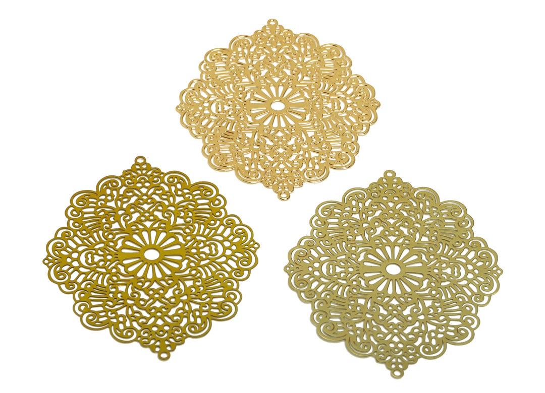 0.3mm Geometric Laser Cut Connectors, Exquisite Pattern Connector ...