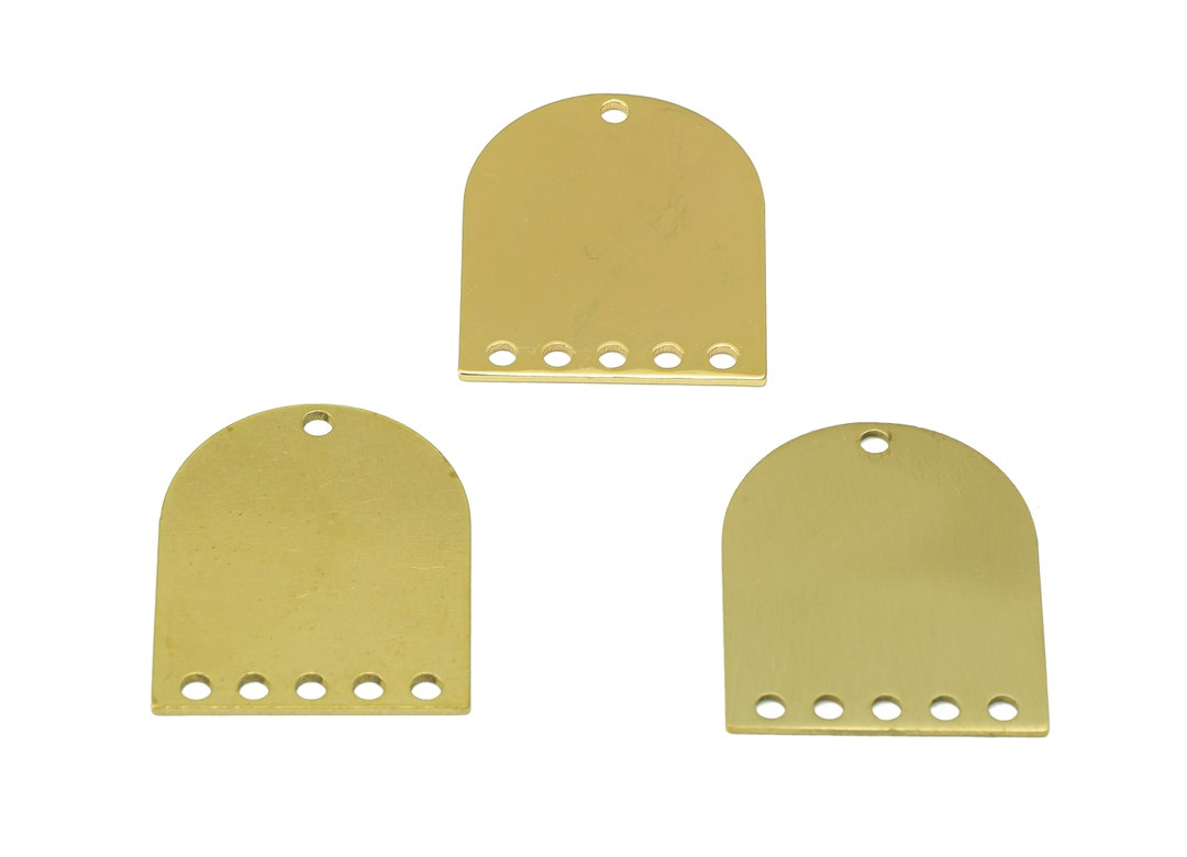 Domed Lasercut Earring Connectors, Stamping Blank Connector, Raw Brass ...