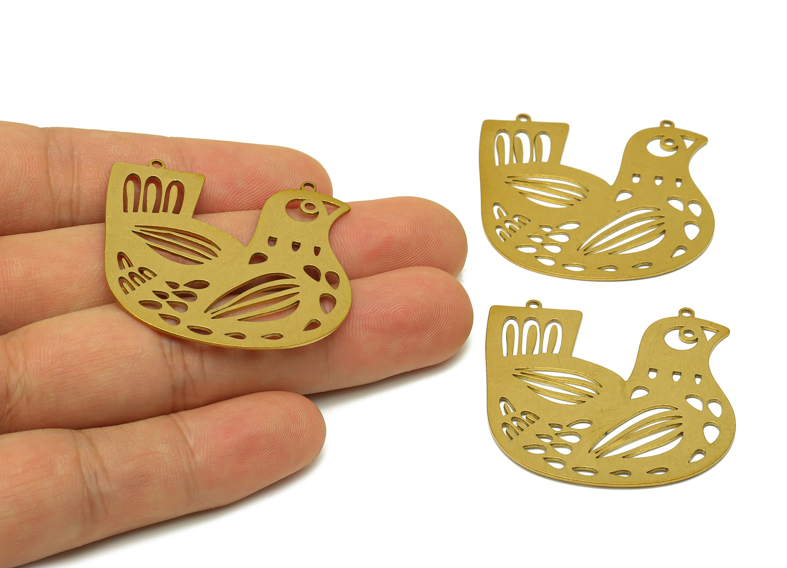 Chickens Laser Cut Connectors, Abstract Bird Cutout Connector, Raw ...