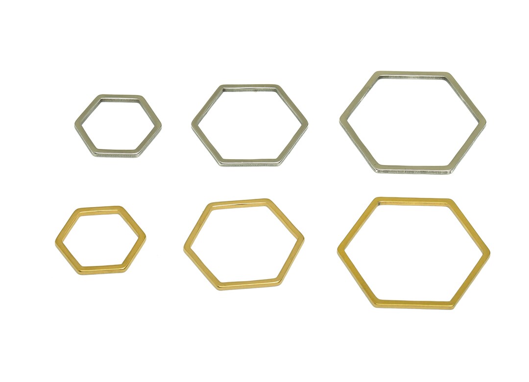 Stainless Steel Hexagon Rings, Stainless Steel 201, Geometric Connector ...