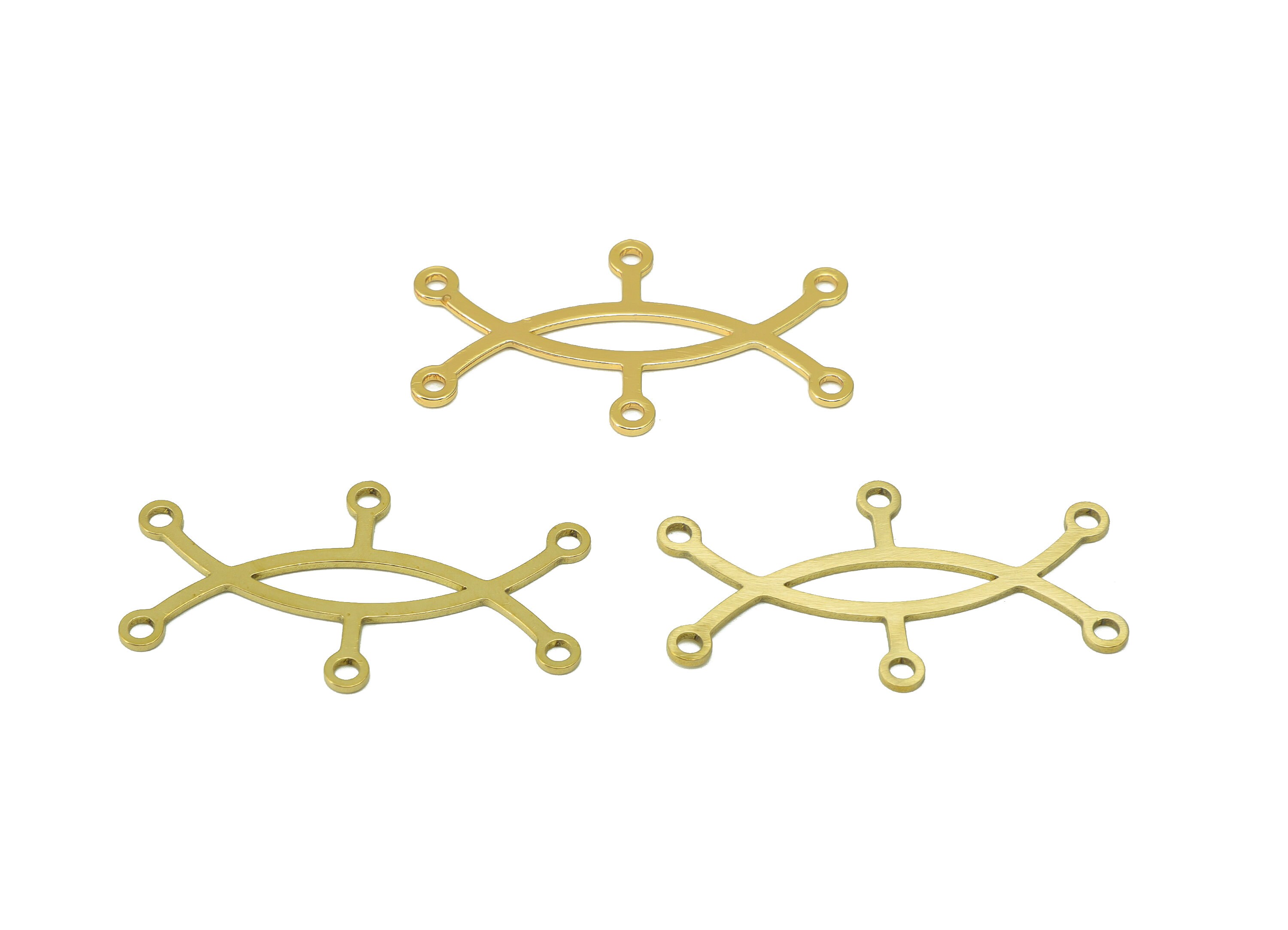 Arc Wire Laser Cut Connectors, Abstract Overlapped Eyelash Connector ...