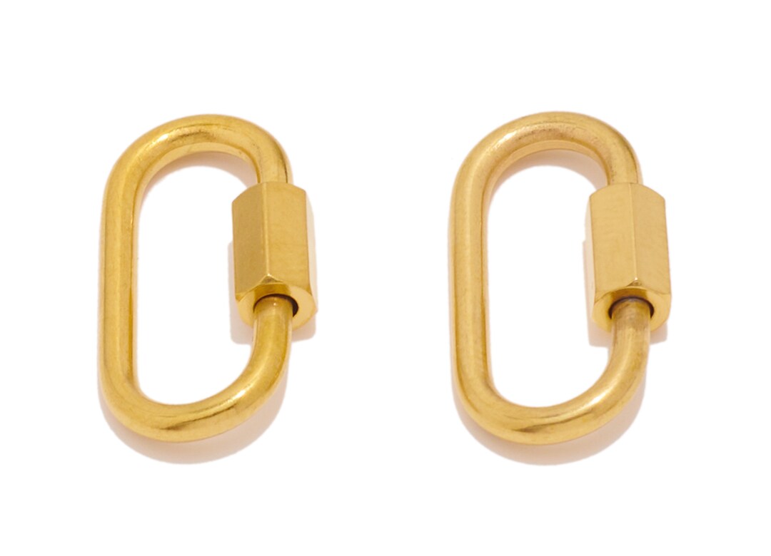 Steel Oval Rectangle Connectors, Open Screw Chain Connector, Stainless ...