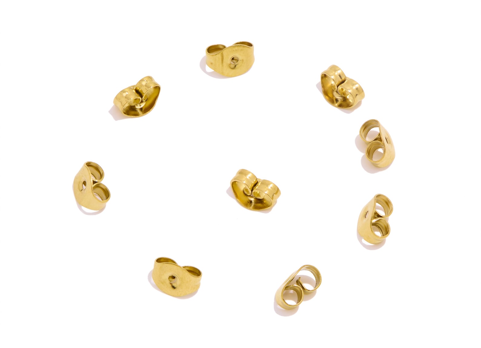 Gold Steel Post Nuts, 304 Stainless Steel Earring Stud Back, Stainless ...