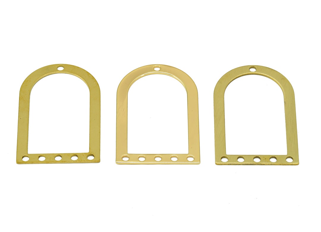 Domed Laser Cut Earring Connectors, Gold Arch Connector, Raw Brass Flat ...