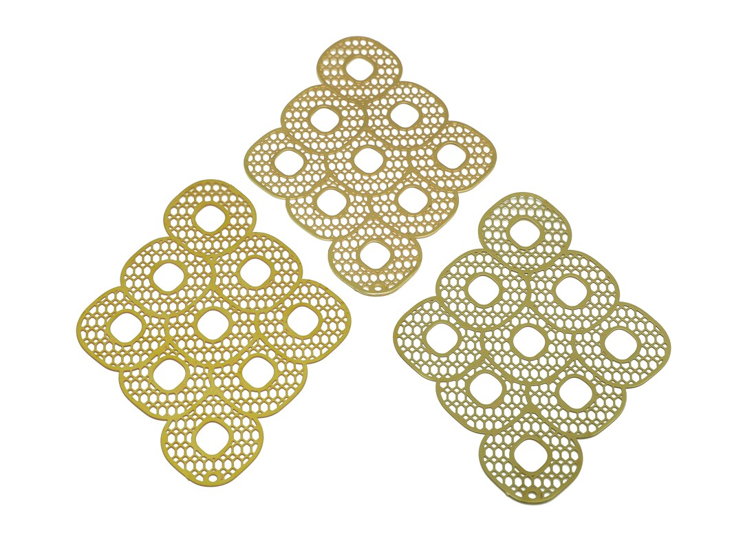 Parallelogram Laser Cut Connectors, Abstract Flat Geometry Connector ...