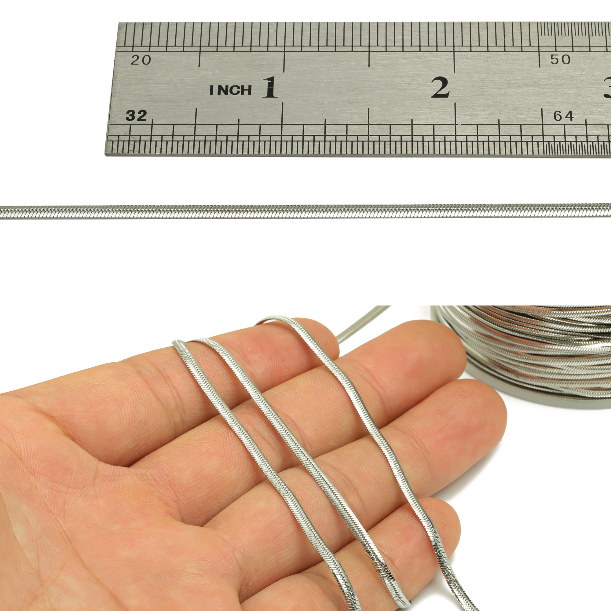 Snake Chains, 304 Stainless Steel Snake Chain, Gold Stainless Steel ...