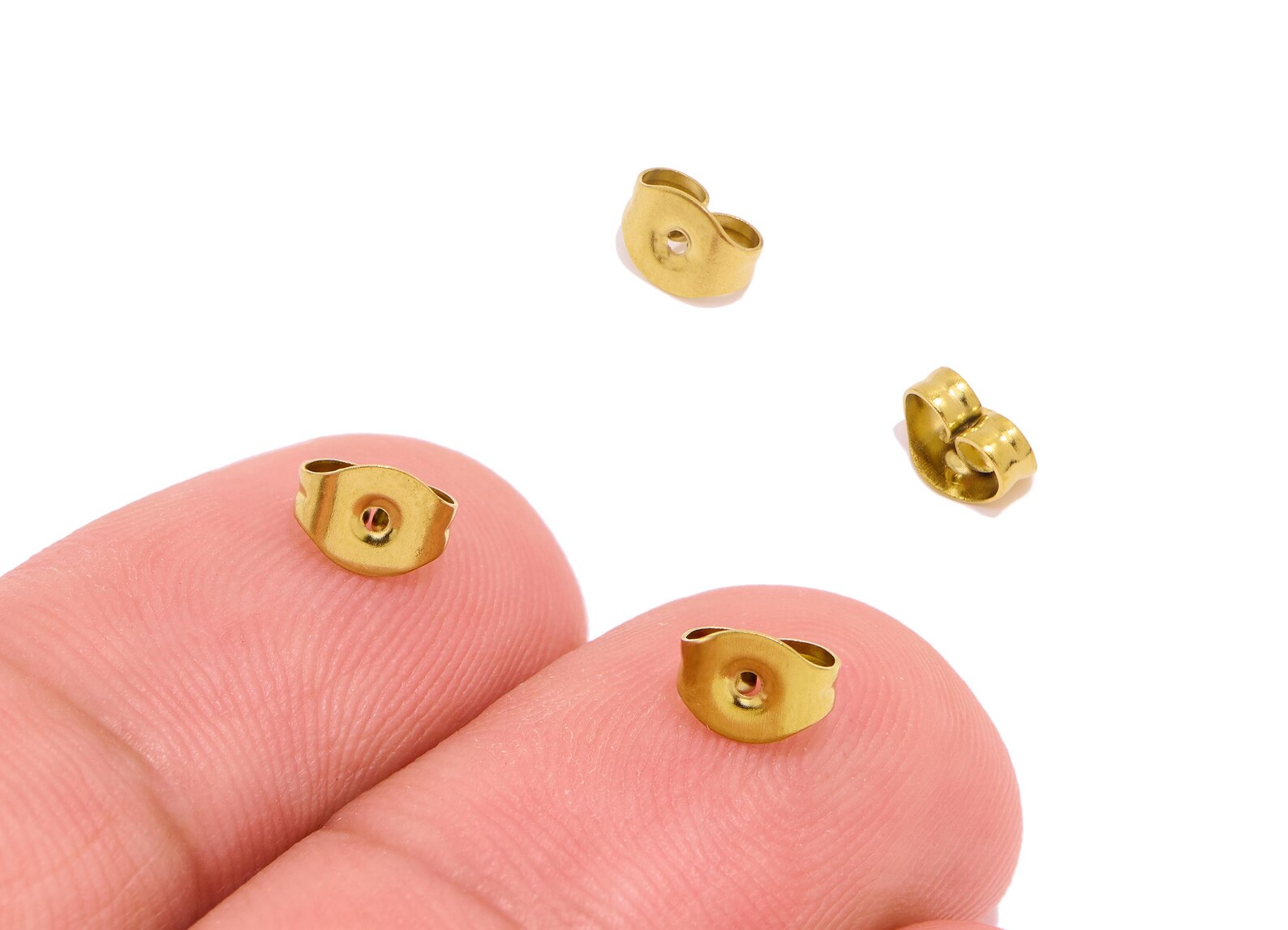 Gold Steel Post Nuts, 304 Stainless Steel Earring Stud Back, Stainless ...