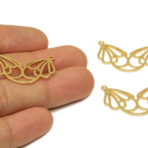 Clown Laser Cut Connector, Abstract Joker Cutout Connector, Raw Brass ...