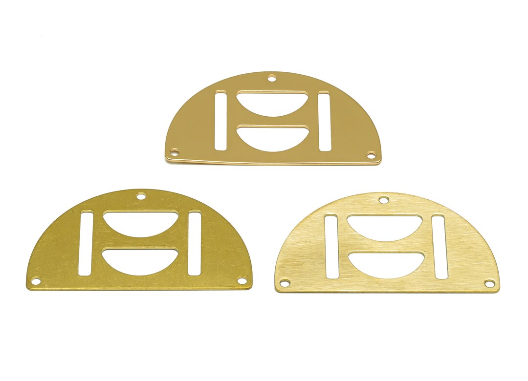 Half Moon Laser Cut Connectors, Abstract Semicircle Connector, Raw ...