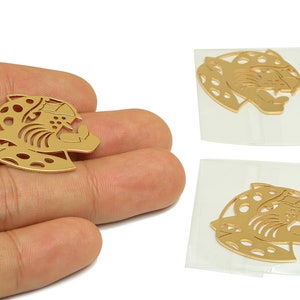 Feral Leopard Laser Cut Earring Charm, Spots Panther Head Cutout ...