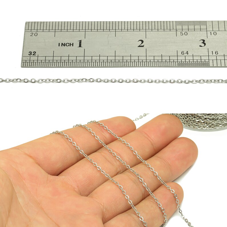 Tiny Flat Oval Cable Chain, Oval Cable Chain, Flat Oval Cable Chain ...