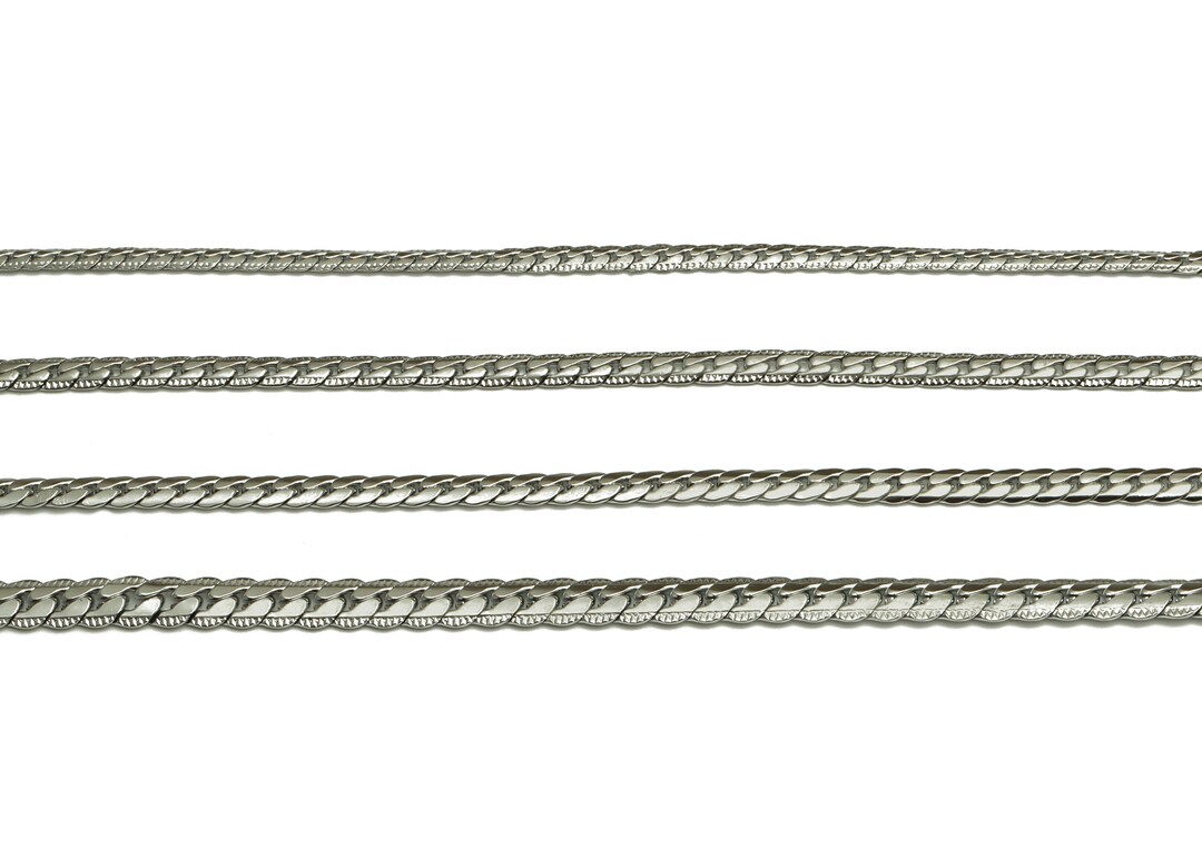 Snake Curb Chains, 304 Stainless Steel Snake Chain, Gold Stainless ...