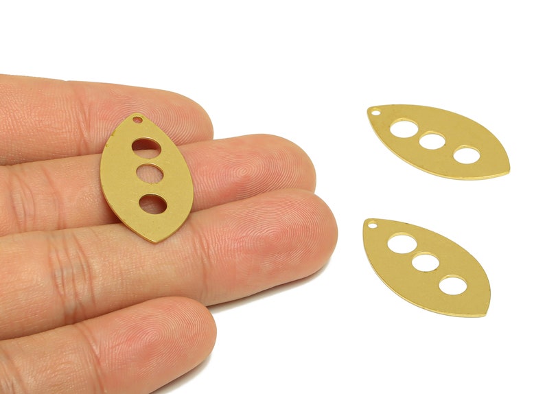 Marquise Laser Cut Earring Charm, Hollow Circles Cut Out Charm, Raw ...