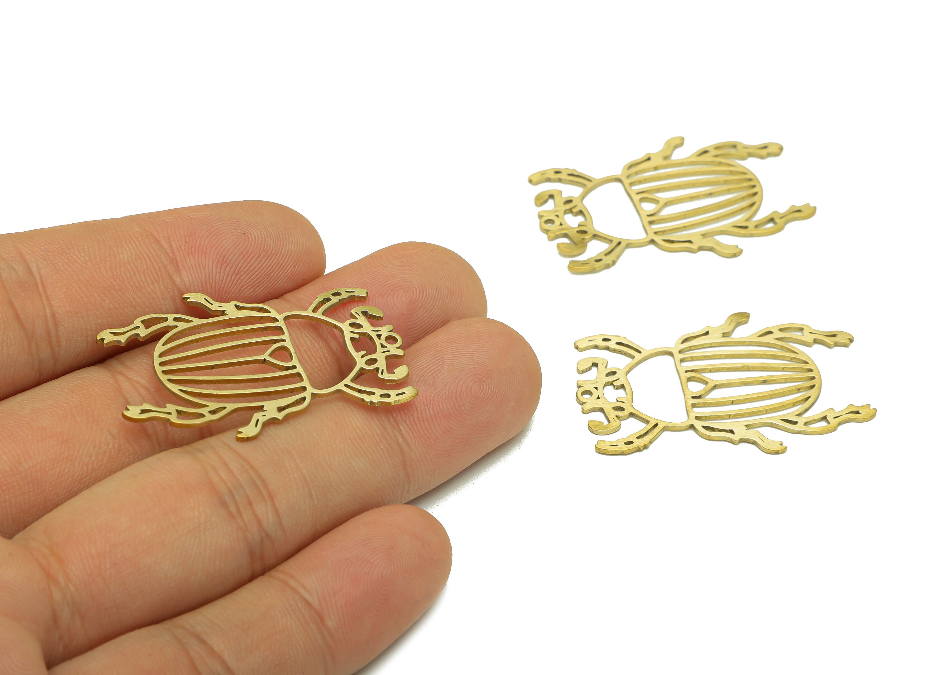 Insect Laser Cut Earring Charms Gold Bug Earring Handmade - Etsy