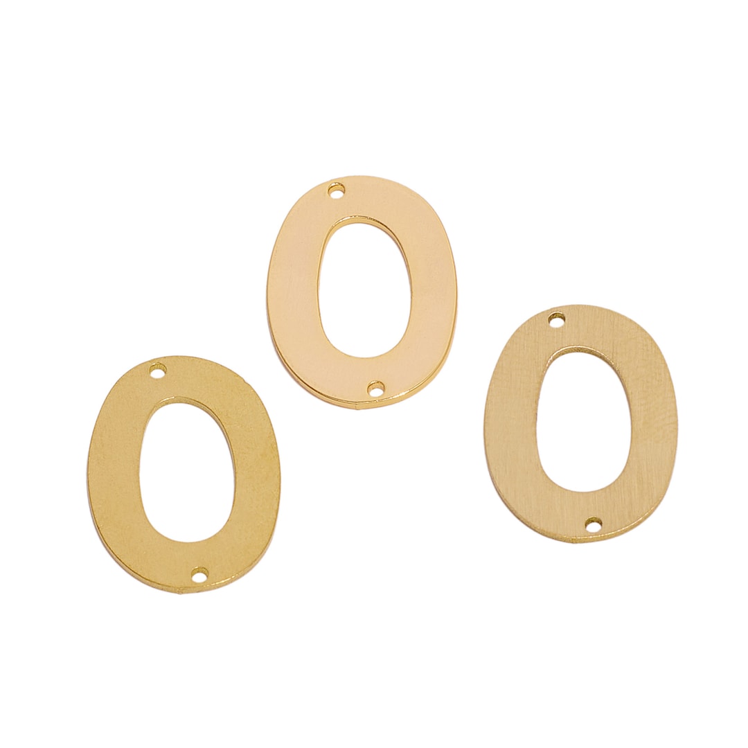 Oval Lasercut Connectors, Raw Brass Oval Hollow Geometric Connector ...